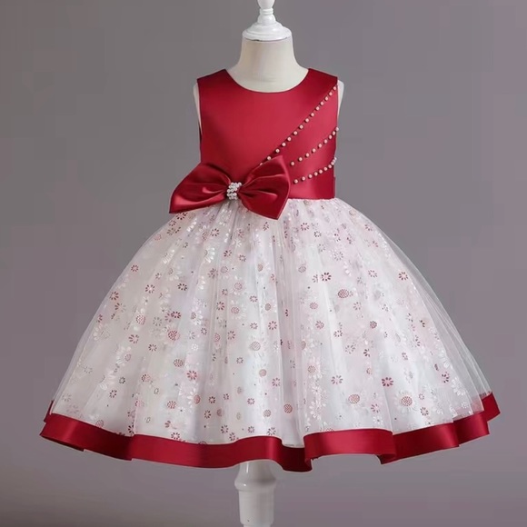Dresses | Girls Beautiful Red And White Dress | Poshmark